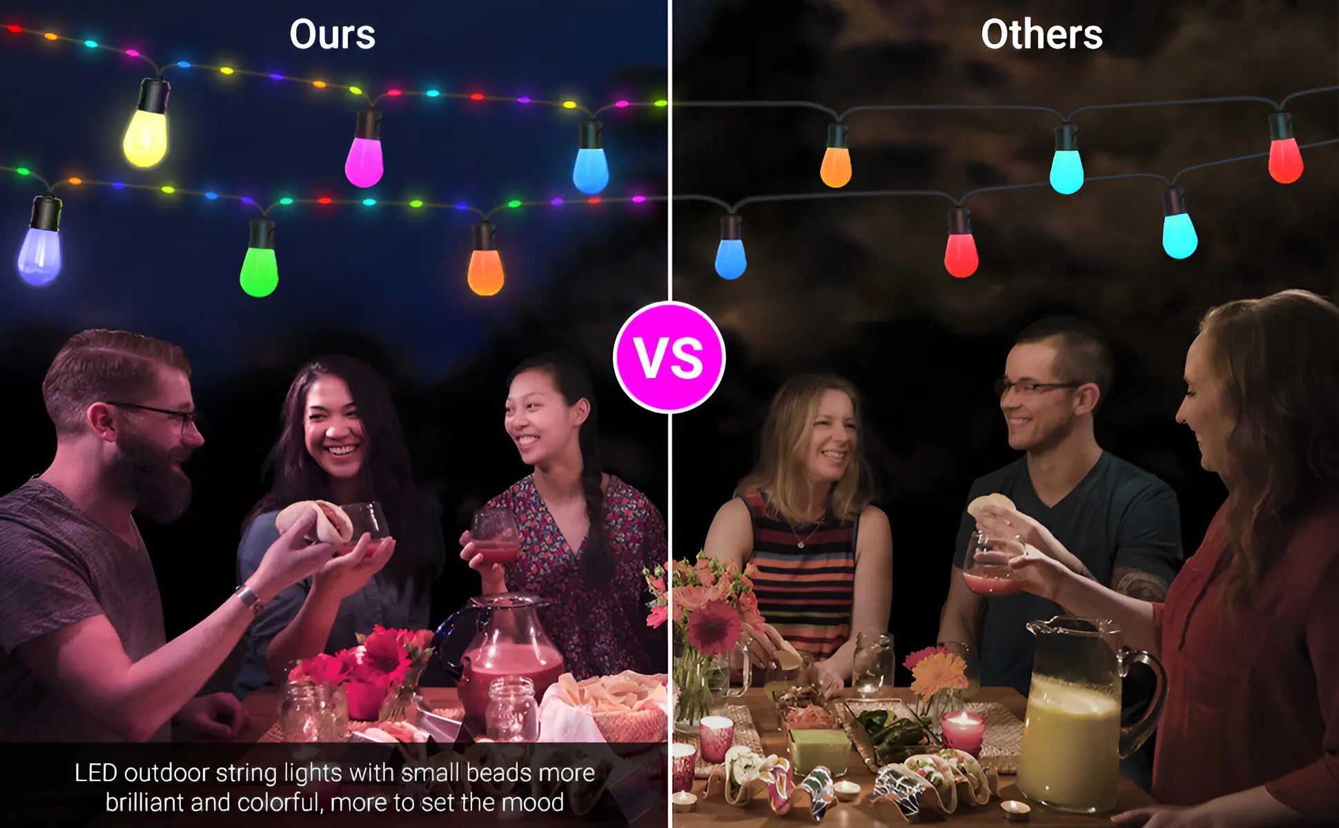 Stylish Outdoor Strings of Lights - Perfect Party Lights – Deerdance